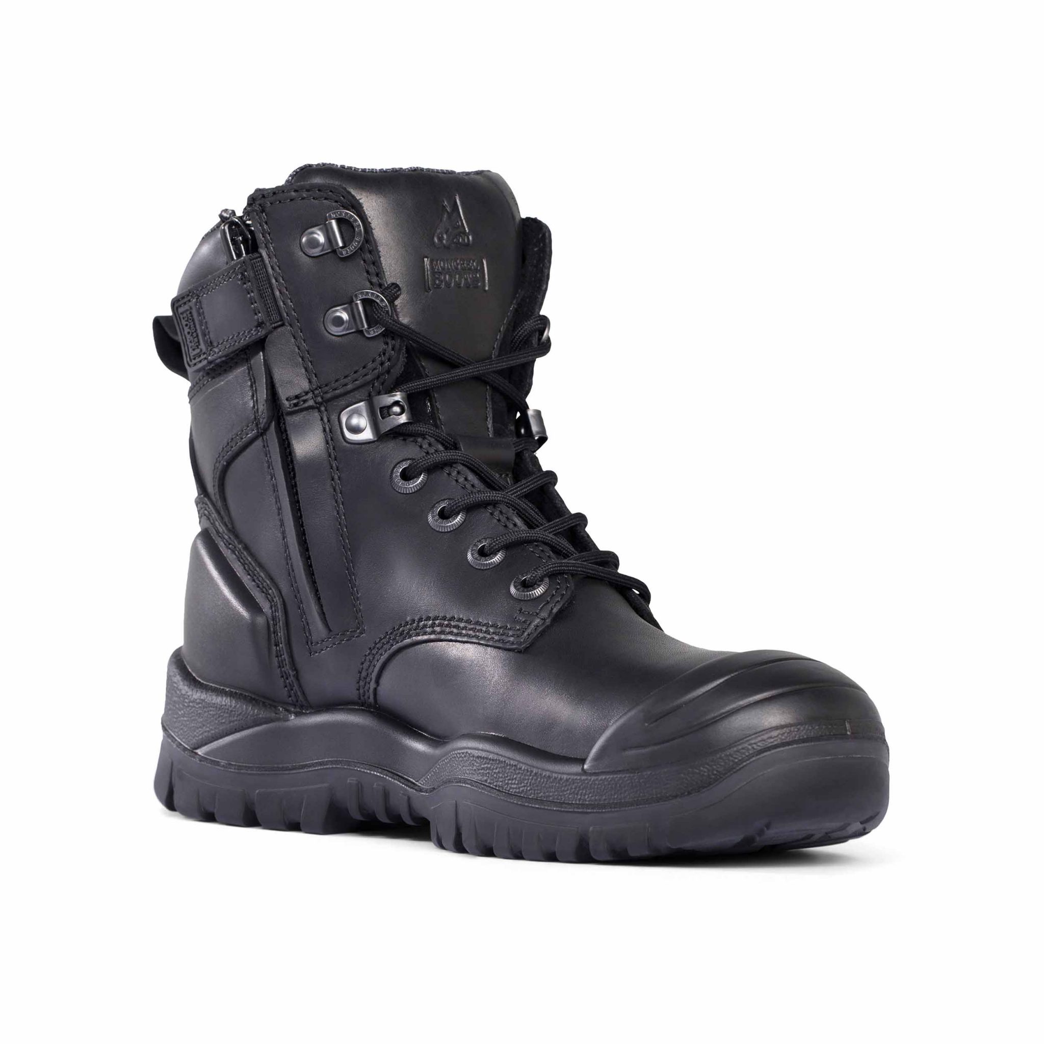Mongrel Black High Leg Zipsider Boot w/ Scuff Cap – Seears Workwear