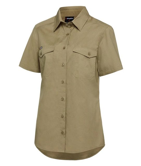 King Gee Workcool 2 Ladies Lightweight Short Sleeve Shirt – Seears Workwear