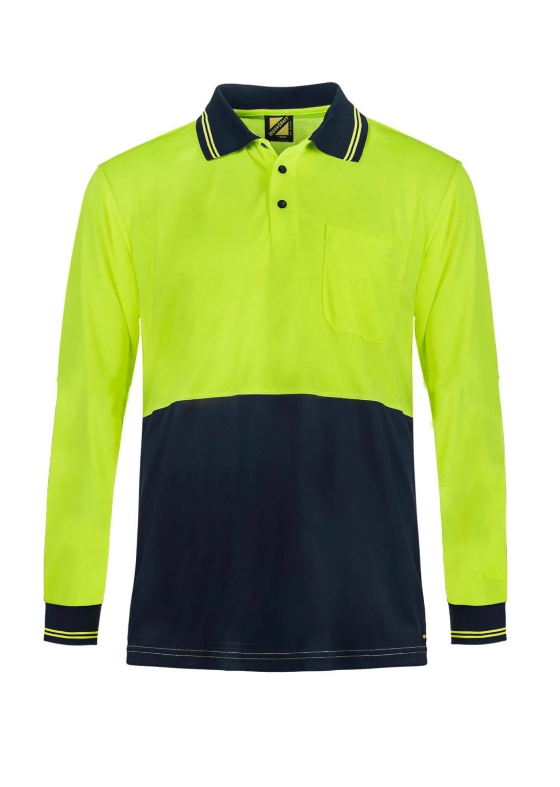 Workcraft Hi-Vis Lightweight LS Micromesh Polo with Pocket – Seears ...